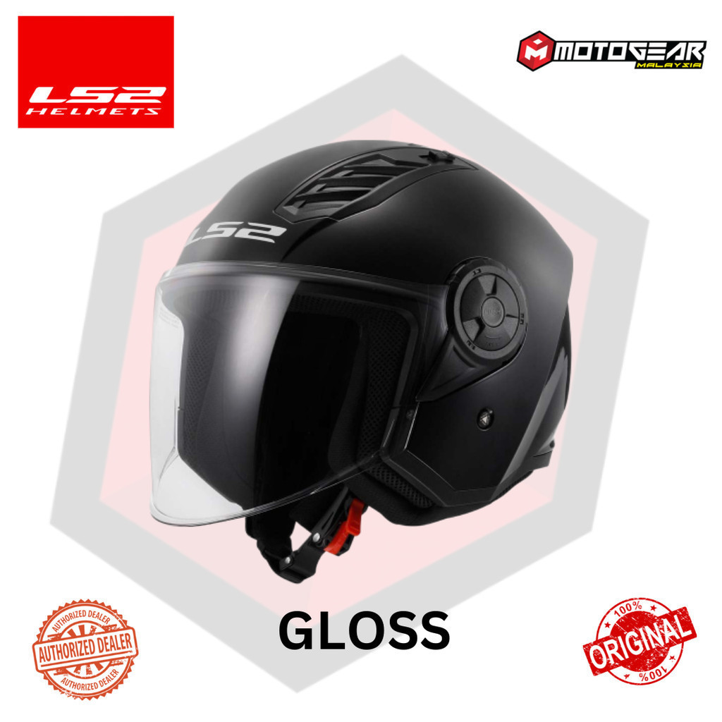LS2 OF616 AIRFLOW II SOLID JET HELMET | Shopee Malaysia