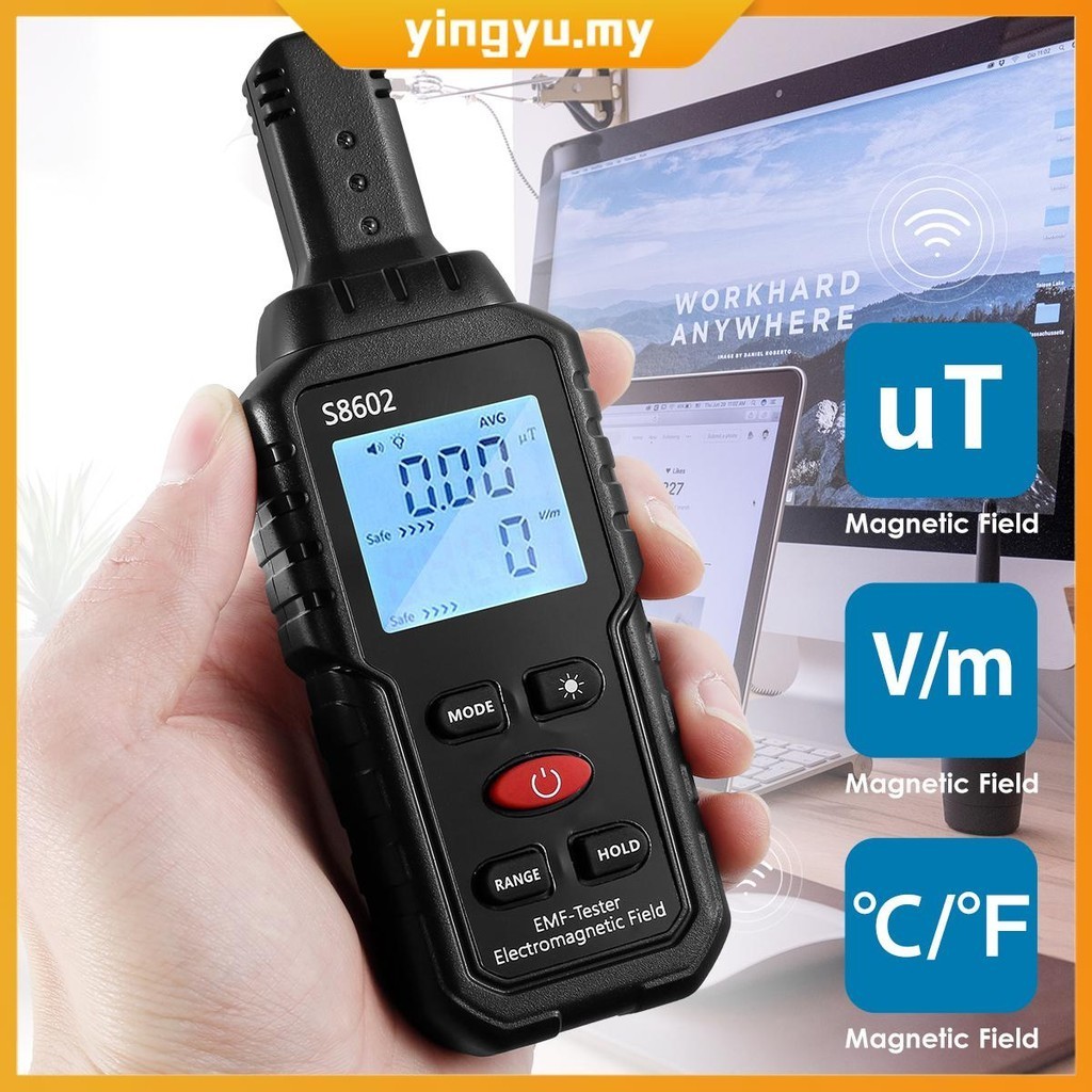 Electromagnetic Radiation Detector Professional 3 in 1 Handheld EMF ...