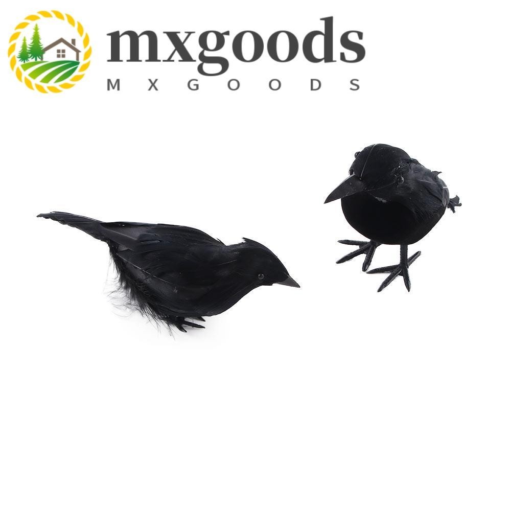 MXGOODS Fake Crow Artificial 1 pcs Scary Toys Black Festival DIY Crow ...