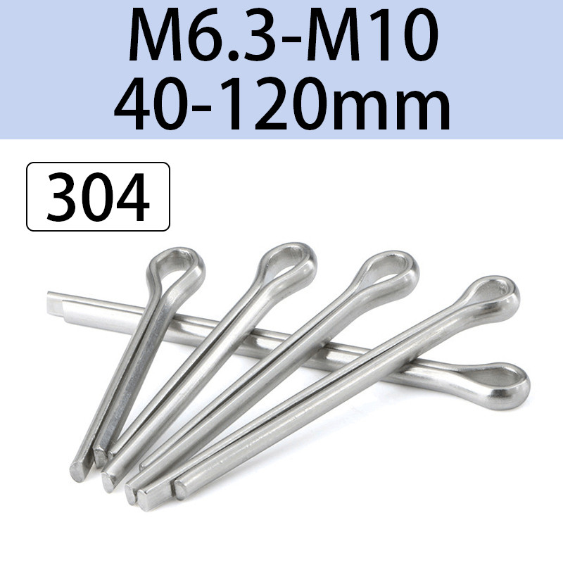 304 stainless steel two pin plug with open mouth pin M6.3/M8/M10 ...