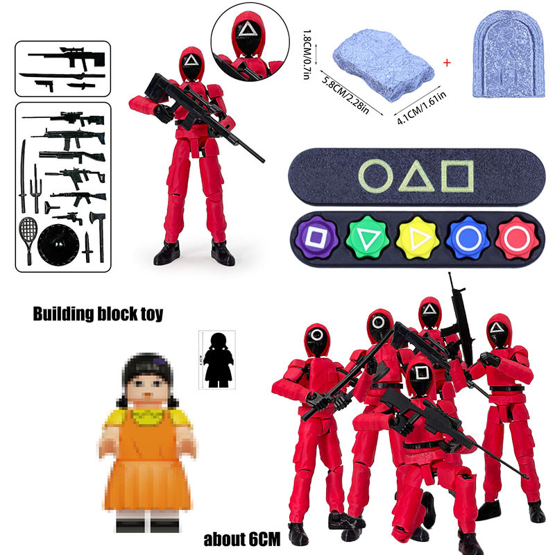 SquidGame 2 NPC Dummy 13 Action Figure 3D Printed T13 Gonggi Stones 123 ...