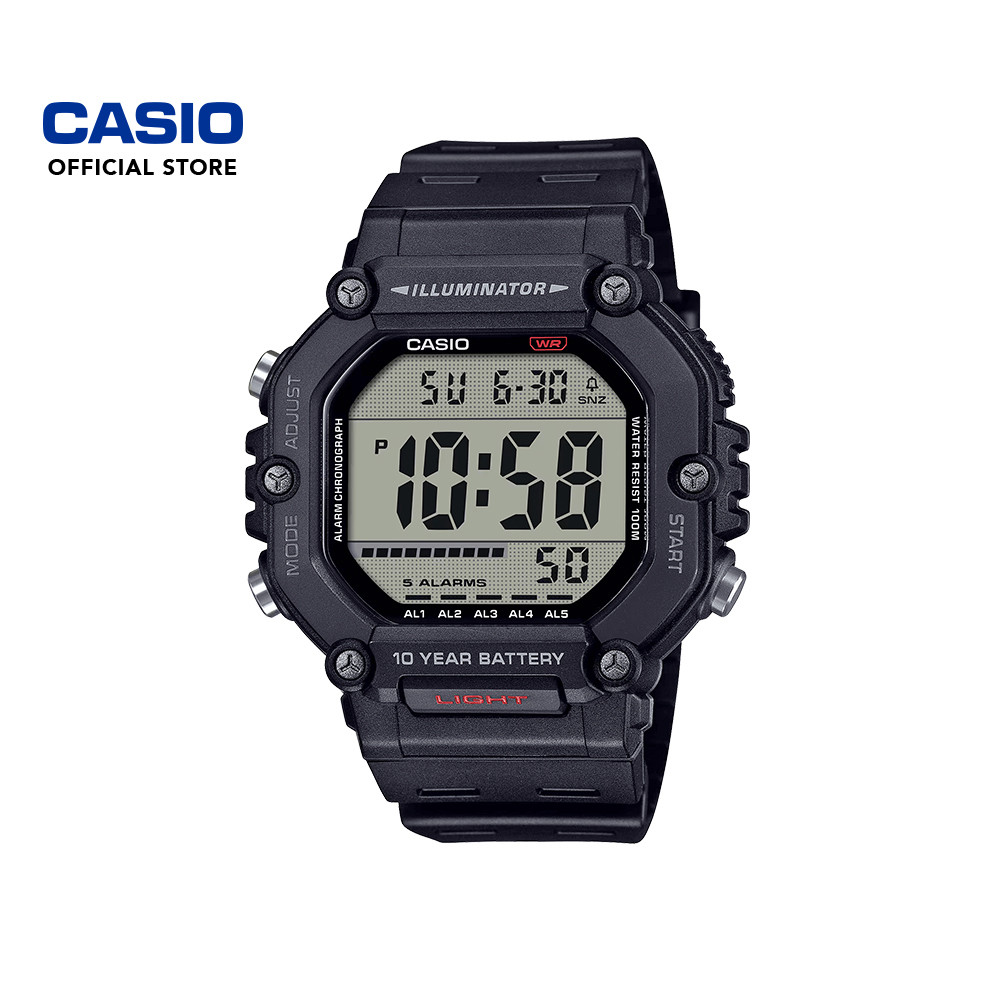 Casio General AE-1600H-1AV Black Resin Band Men Watch | Shopee Malaysia
