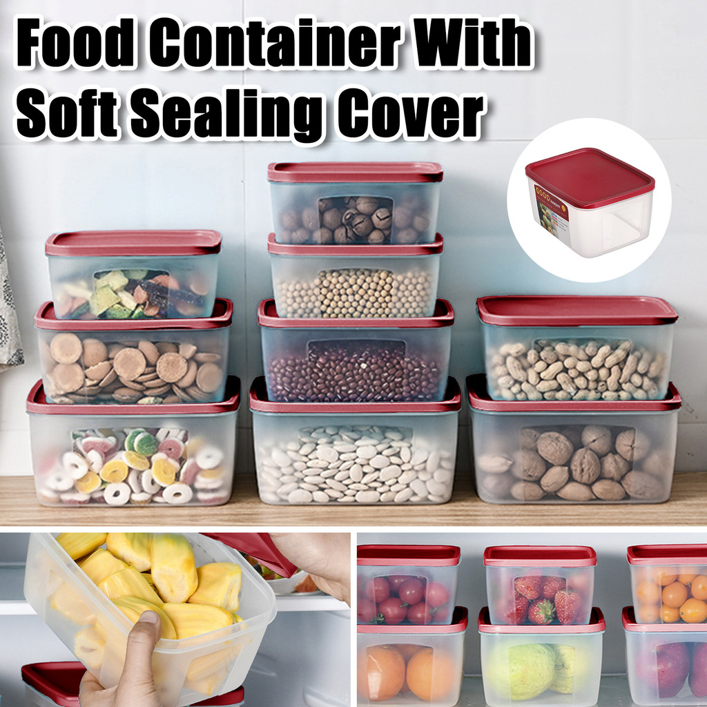 SKS 1080/1800/2700ML Clear Food Container with Lid Microwaveable Food ...