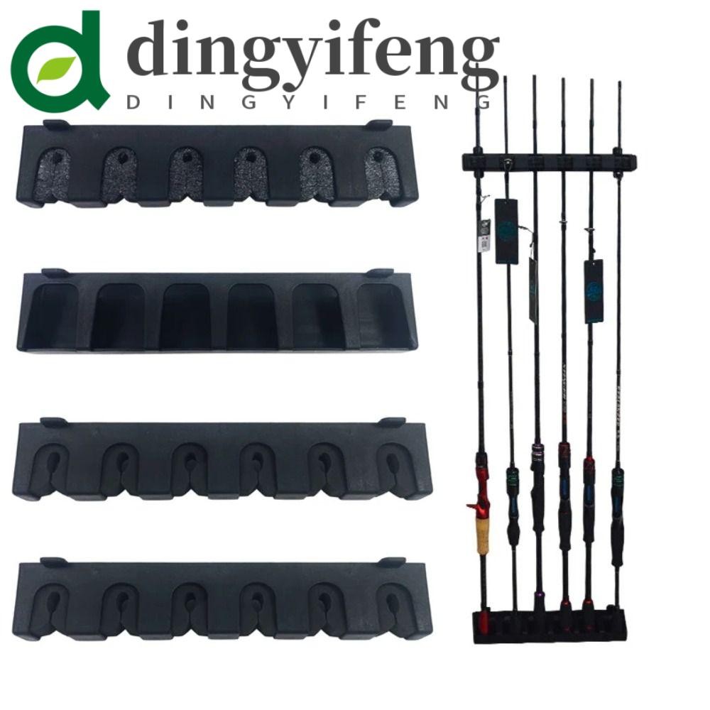 DINGYIFENG Fishing Rod Holders, 6 Hole Wall Mount Fishing Rod Display ...