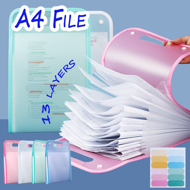 A4 Document File Folder 13 Layer Document Holder File Organizer ...
