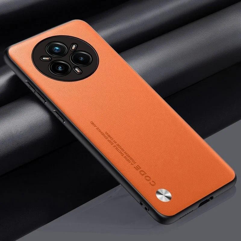 For Realme 14 Pro Plus Case Plain PU Leather Silicone TPU Protection ...