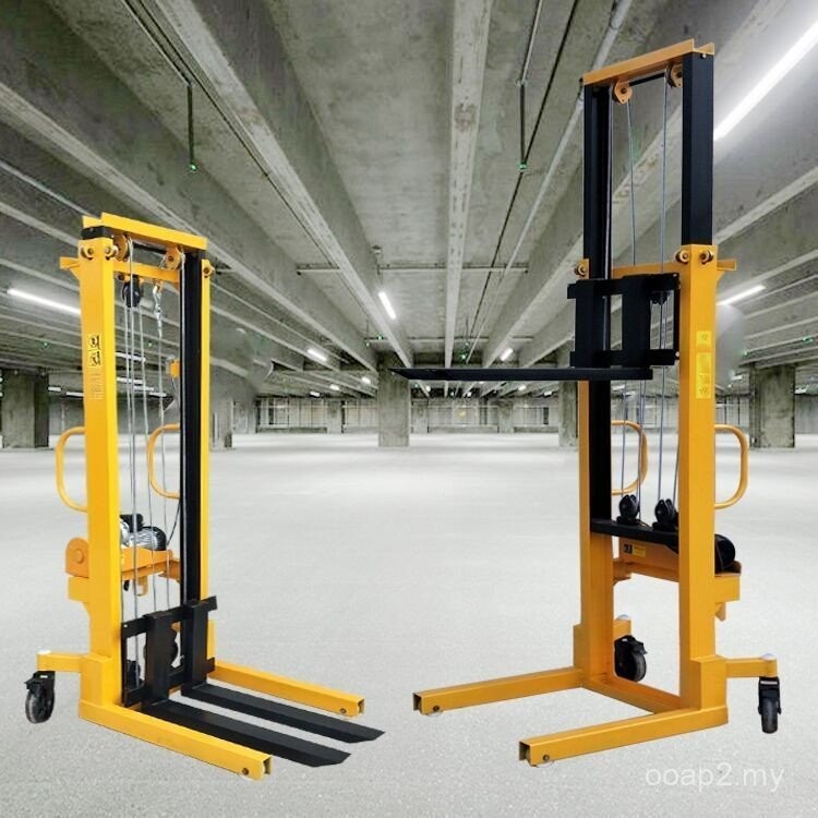 Semi-electric Forklift Stacker Small Portable Raiser Manual Hydraulic ...