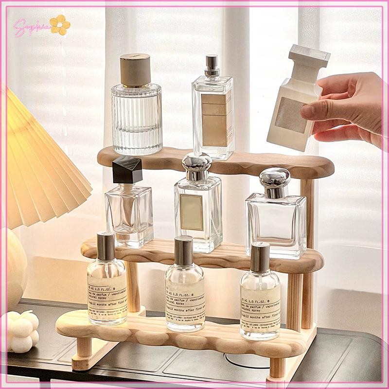 UVIGM> 2/3 Tier Display Riser Stand Wooden Shelf For Perfume Organizer ...