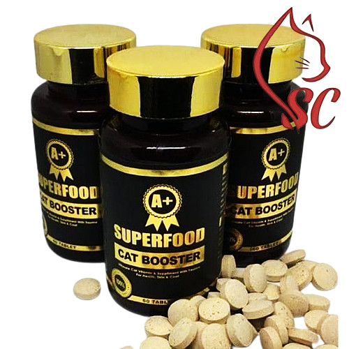 Cat Vitamin- Smart Care- Superfood A+ Cat Booster 3 Bottles 180 Tables ...