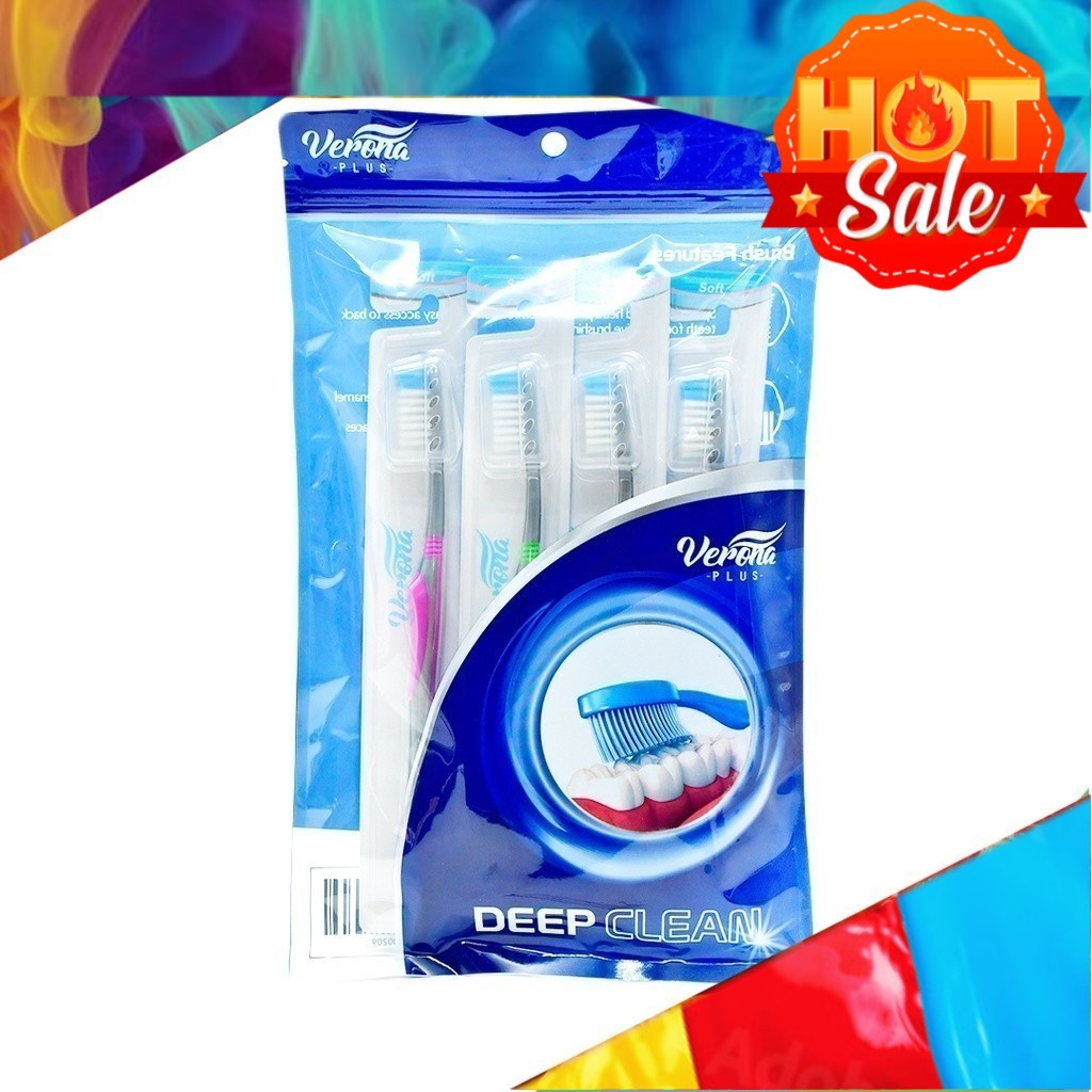 (4pcs/pack) Berus Gigi Dewasa, Berus Gigi Lembut Dewasa, Adult Soft ...