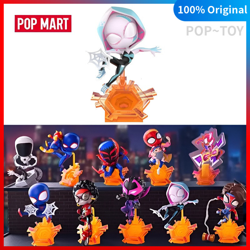 POPMART Marvel Spider Man ACROSS THE SPIDER VERSE Series Blind Box Cute Figures Pop Mart ...