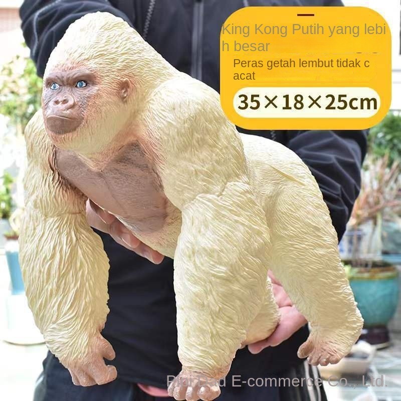 Soft Rubber Black White King Kong Simulation Orangutan Model Godzilla ...