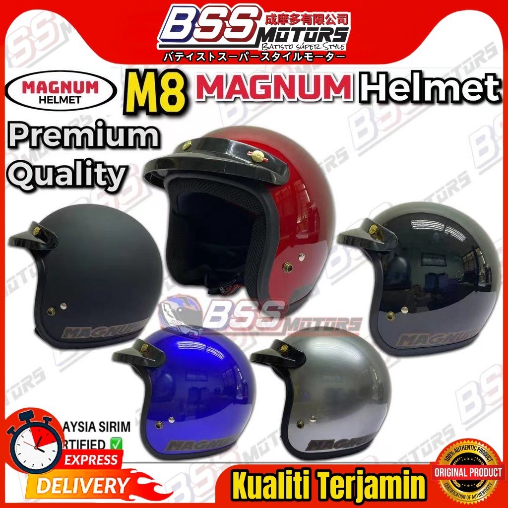 Magnum Helmet M8 New Color L & XL SIRIM Certified Topi Keledar Motor ...