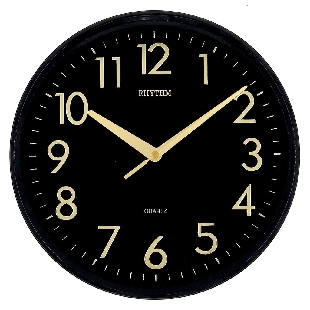 100% ORIGINAL RHYTHM 3D Numeral Analogue Wall Clock (Jam Dinding ...