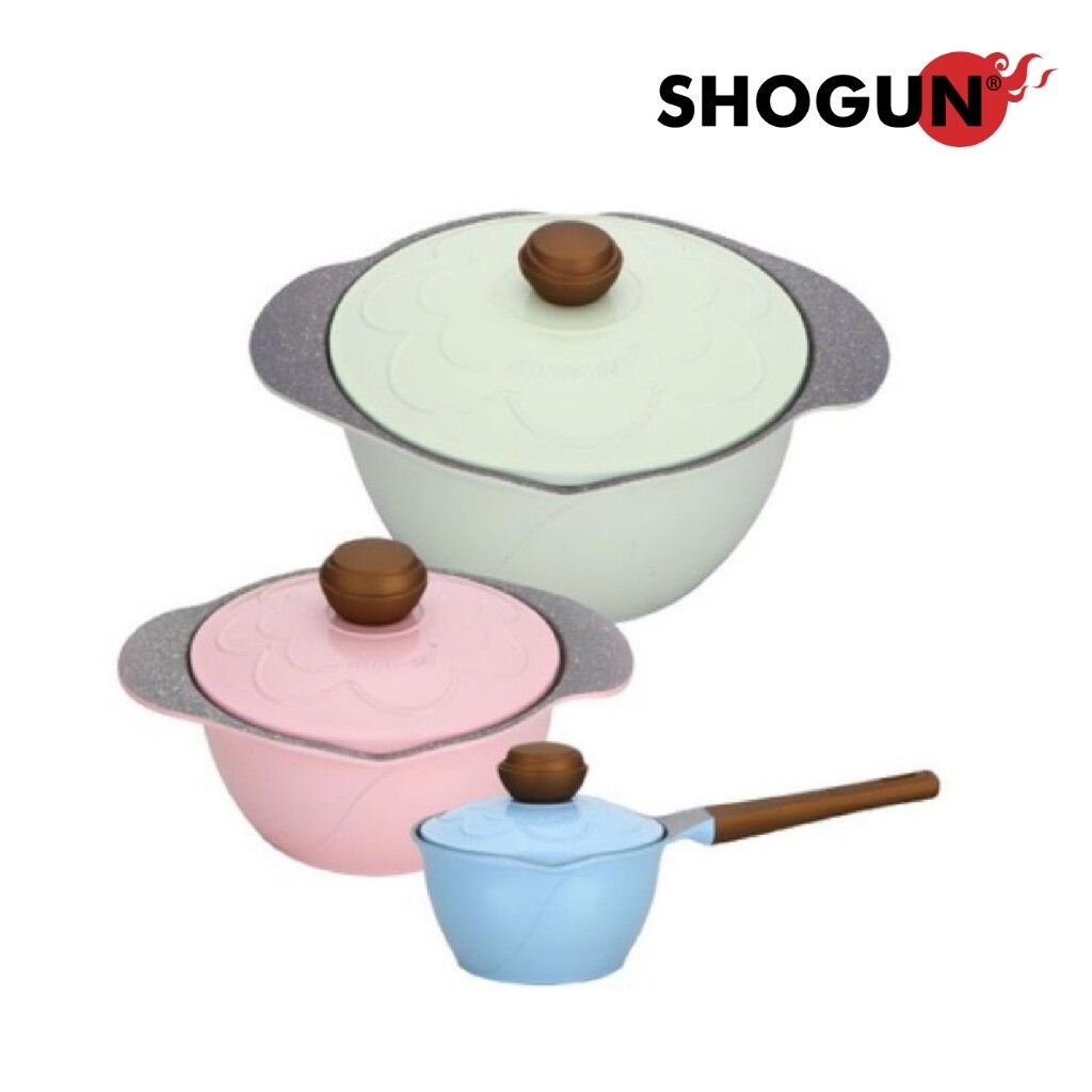Shogun Sakura Casserole Non-stick Set (IH) (16cm Saucepan, 20cm ...