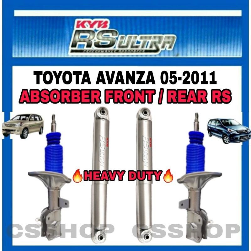 KYB RS ULTRA TOYOTA AVANZA 1.3 ( 2005-2012 ) ABSORBER FRONT AND REAR ...