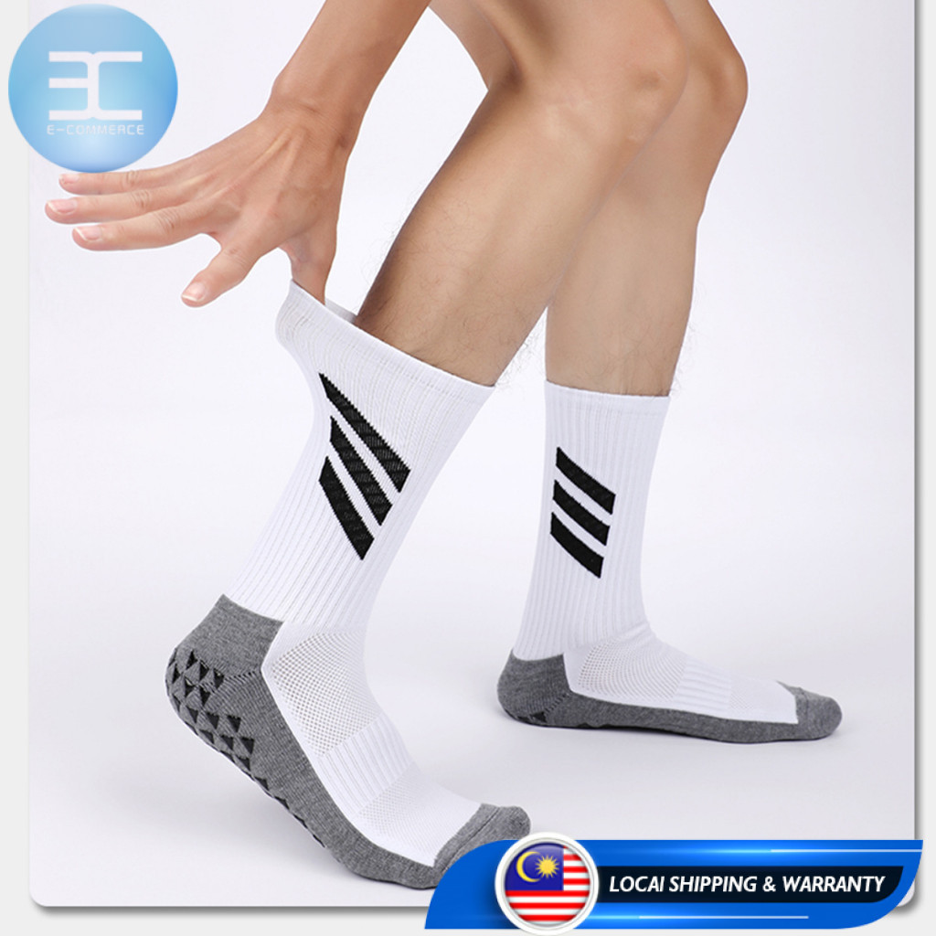 Anti Slip Sock Football Socks Stokin Bola Sepak Stoking Badminton ...