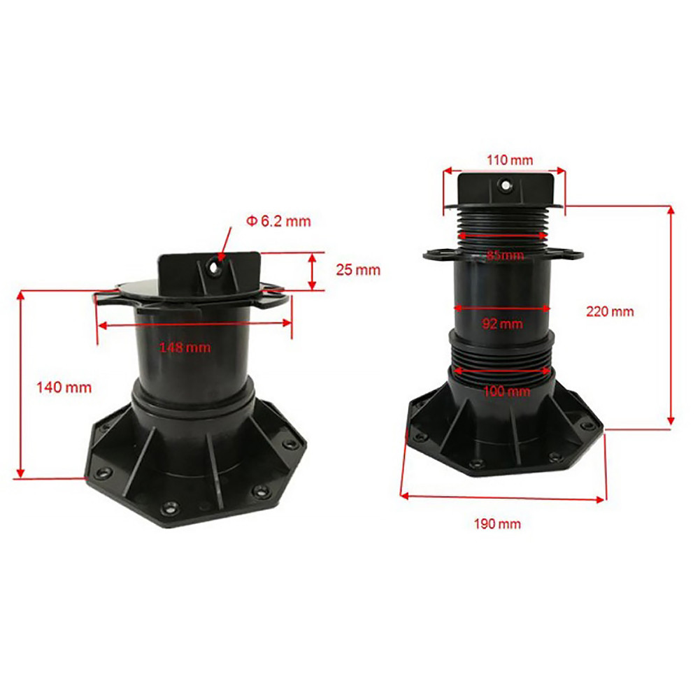 4 Sizes Bearing Deck Height Adjustable Slab Bearing for WPC Wood Home ...