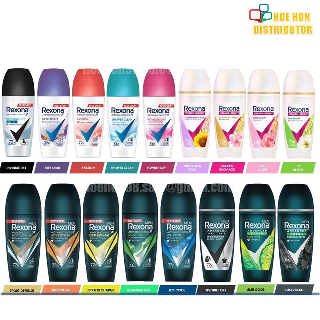 Rexona Deodorant Roll On 45ml 48 Hours Fragrances Deodoran Katiak ...