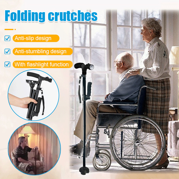 Folding Multifunctional Walking Stick with Light Cane Walking Stick ...
