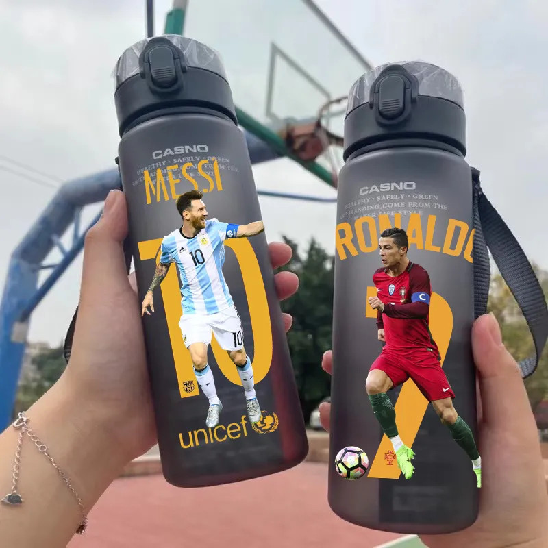 Popkozzi 560ML Bottle Water Boy With Football Star Messi Pattern Water ...