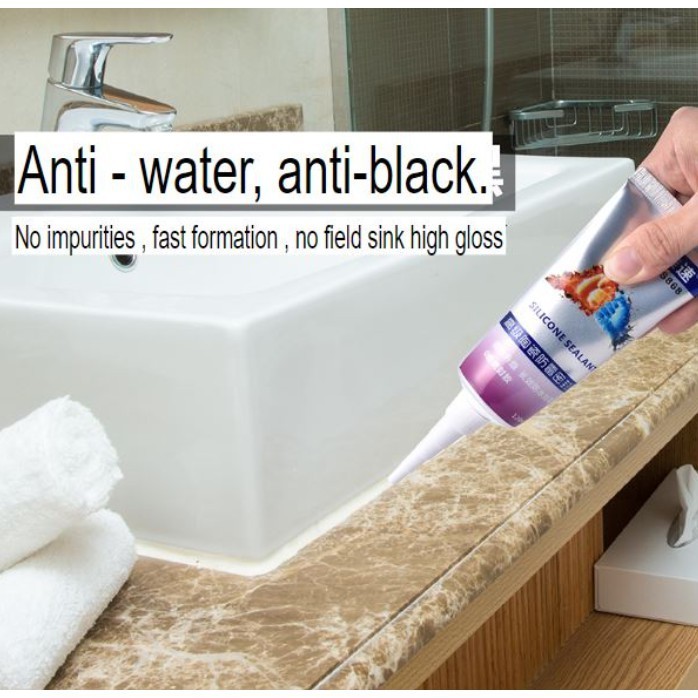 Waterproof Silicone Sealant Kitchen Sink Waterproof Anti-Fungal Edge ...