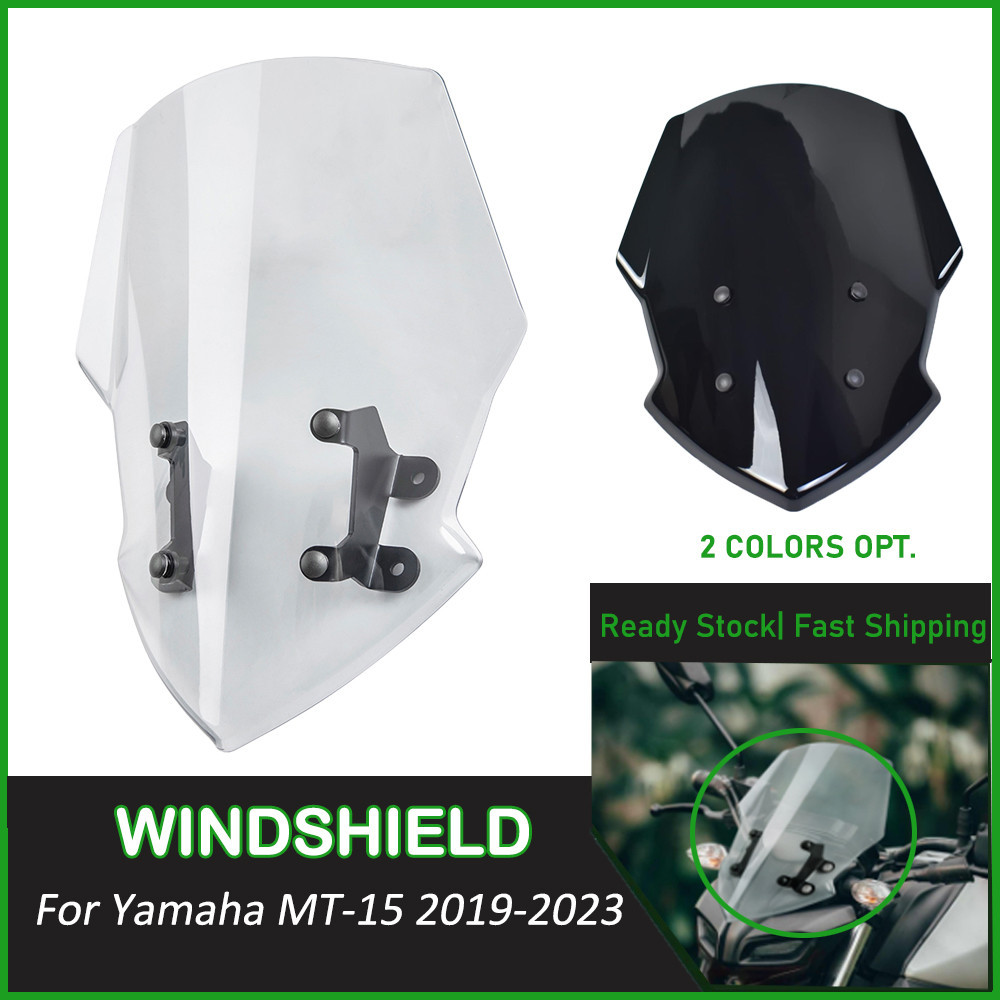 XTMOTO MT15 Windshield Motorcycle Windscreen Visor WindScreen Wind ...