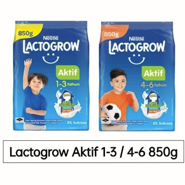 Nestle LactoGrow Aktif 123 456 850g Milk Formula & Baby Food | Shopee ...