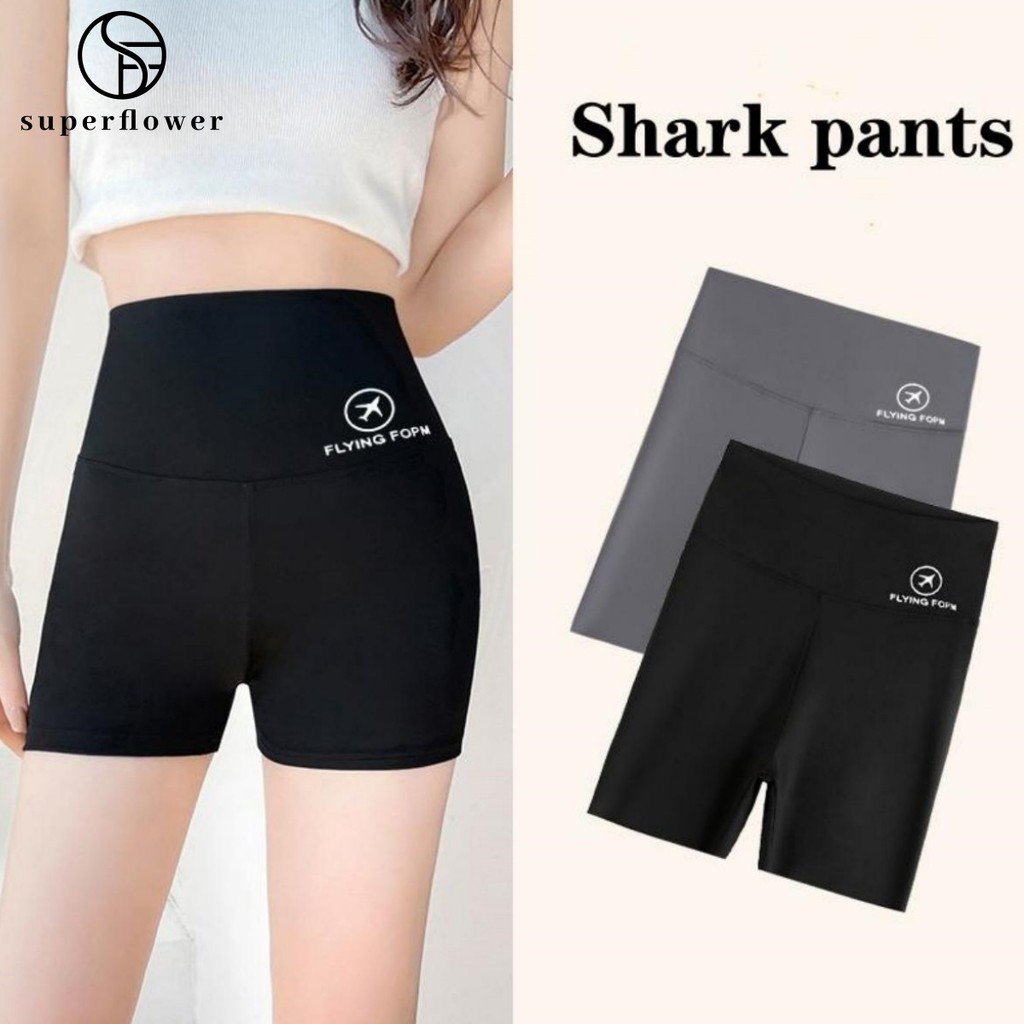 SUPERFLOWER Flattering and Stylish Women's Sharkskin Shorts High Waist ...