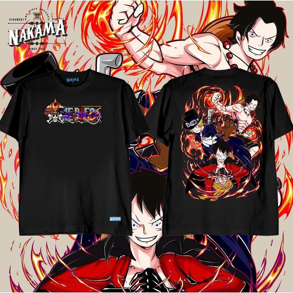 Nakama Clothing Onepiece Luffy X Sabo X Ace Graphic Tshirt For Men And