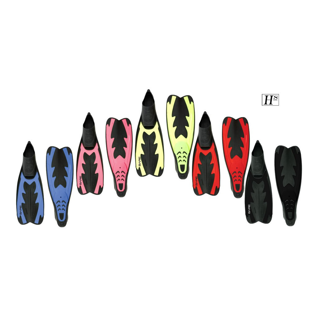 [CLEARANCE] BARE FASTBACK VR FULL FOOT FIN SCUBA DIVING *no warranty ...