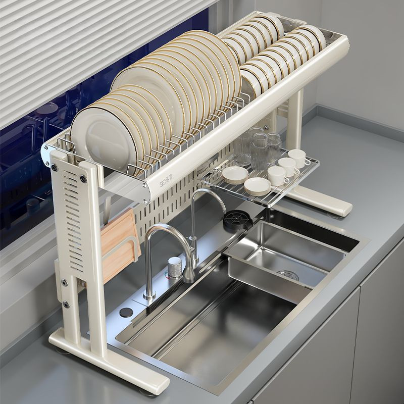 Sink storage rack, kitchen stainless steel sink rack, drain bowl and ...