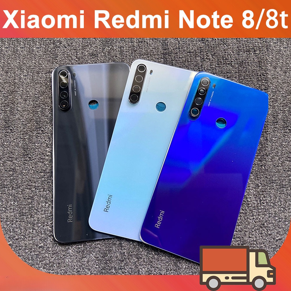 Original Xiaomi Redmi Note 8 8T Back Battery Cover Glass Rear Housing ...