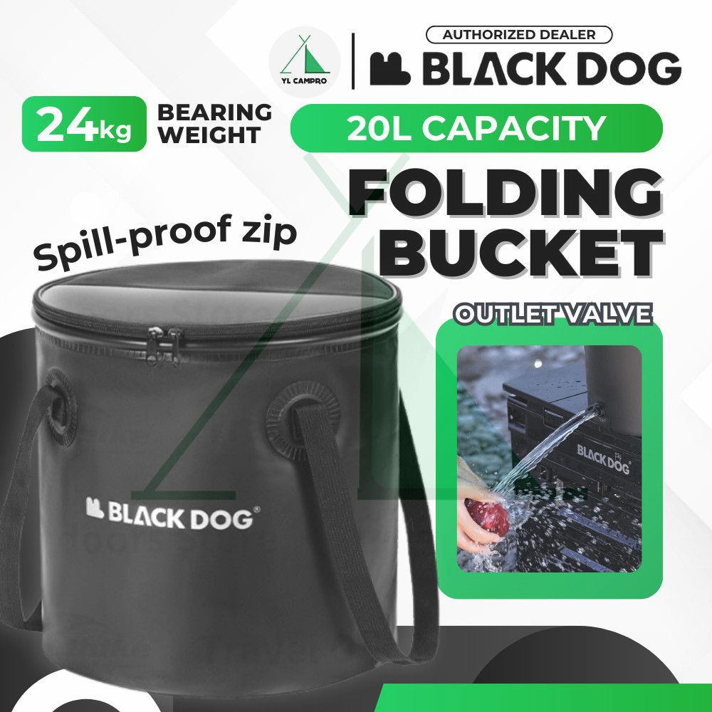 BLACKDOG Round Water Bucket Foldable 20L Outdoor Camping Picnic ...