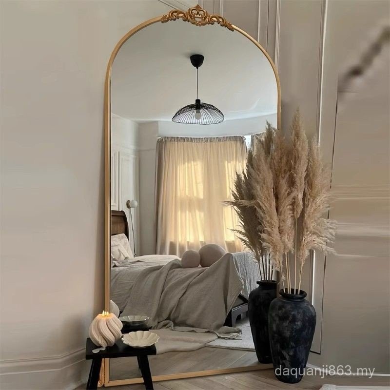 American Retro Full-length Mirror Household Floor-length Floor-standing ...