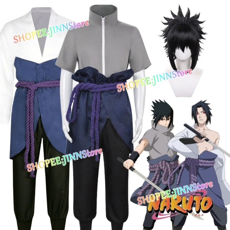 - JINN - NARUTO Sasuke Uchiha Cosplay Costume&Wig Sasuke Uniformed ...