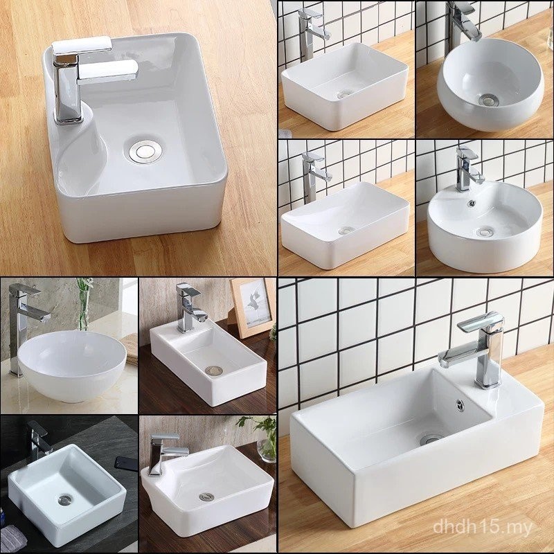 Countertop Basin Small Size Balcony Countertop Wash Basin Art Ceramic ...
