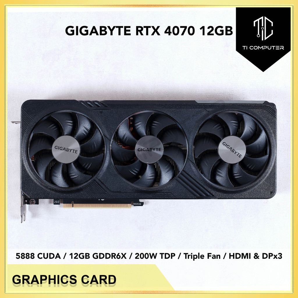 Used GIGABYTE GeForce RTX 4070 GAMING OC Triple Fan 12GB GDDR6X 192bit ...
