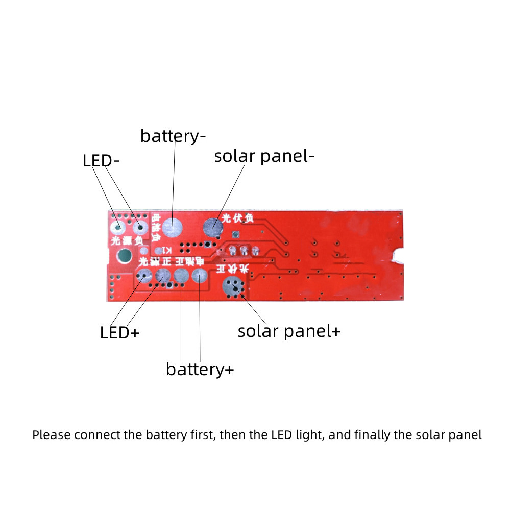 3.2V 3.7V Solar Lamp Control Board Human Induction LED Drive Panel ...