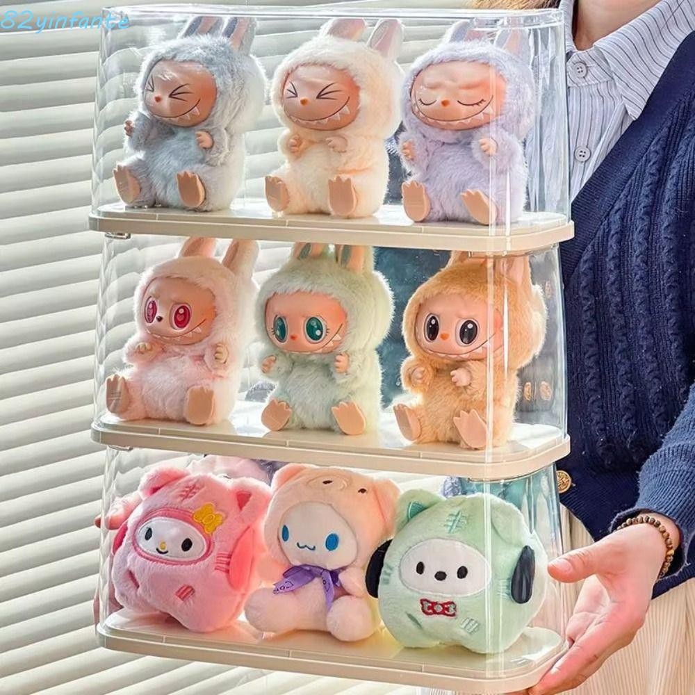 YINFANTE Sitting Party Labubu Storage Case, Transparent Large Capacity ...