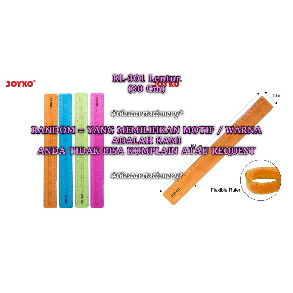 (1 Piece) WHOLESALE Joyko RL-301 Ruler 30 Cm Flexible / Flexible Ruler ...