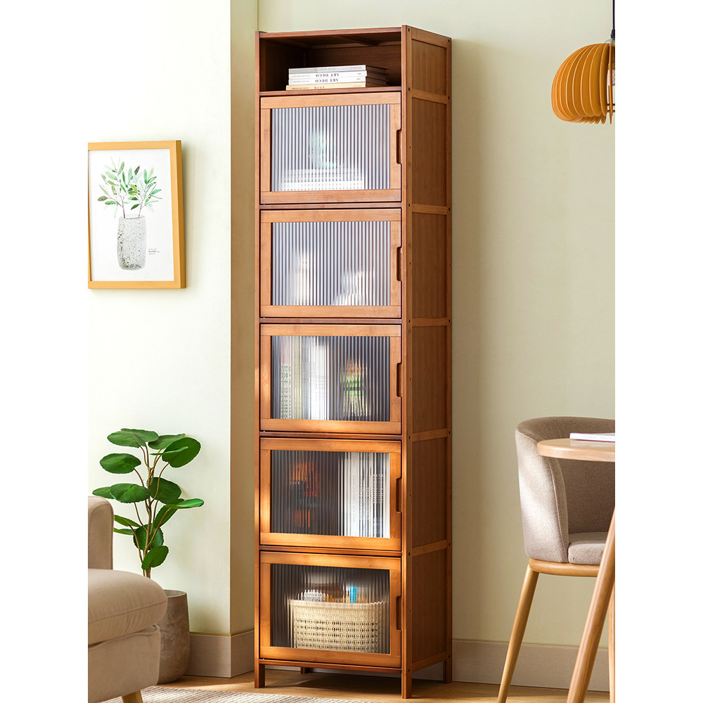 Rak Buku Minimalis Moden dengan Pintu, Gabungan Kabinet Grid Kalis ...