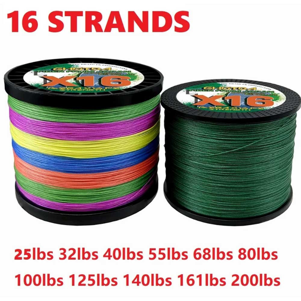 GHOTDA Braided Fishing Line X8/16 100M/300M Strong Tension 18-200LB ...