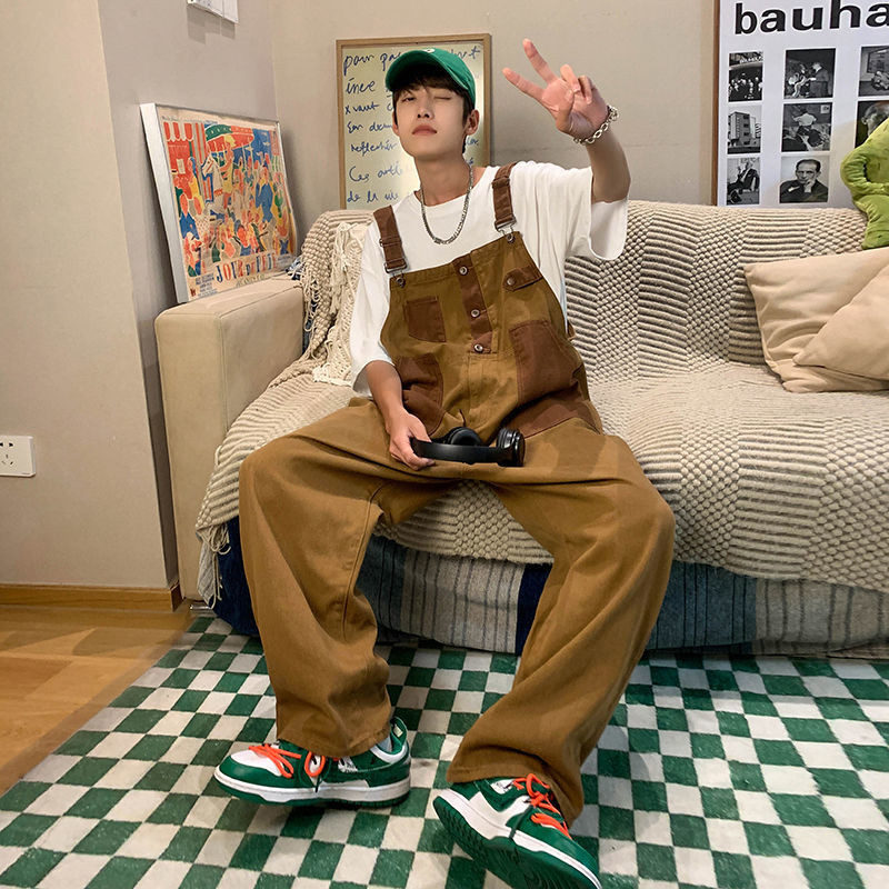 Japanese Overalls Overalls Wide-Leg Pants Daddy Pants Student Overalls ...