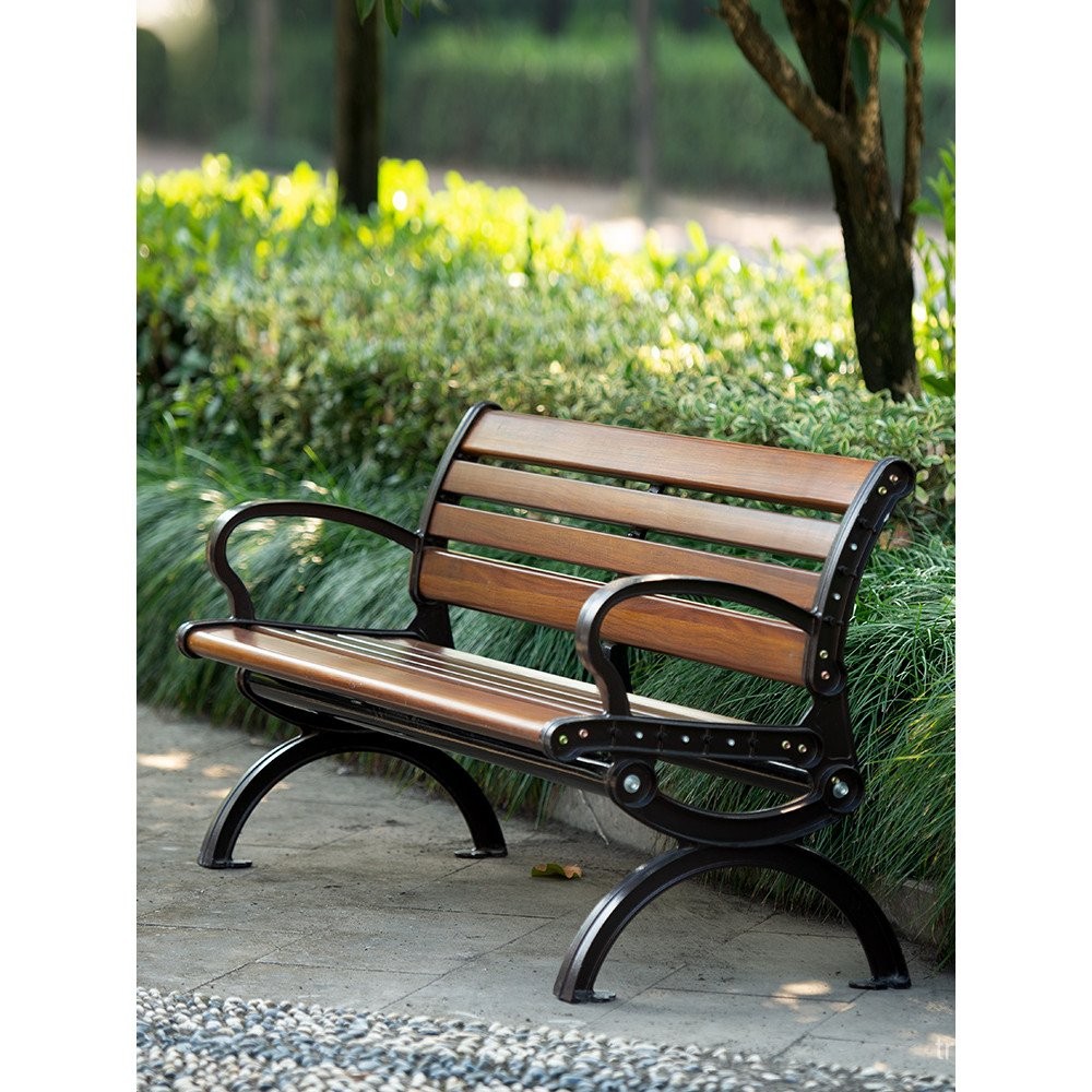 Park Chair Outdoor Bench Leisure Preservative Wood Plastic Wood Outdoor ...