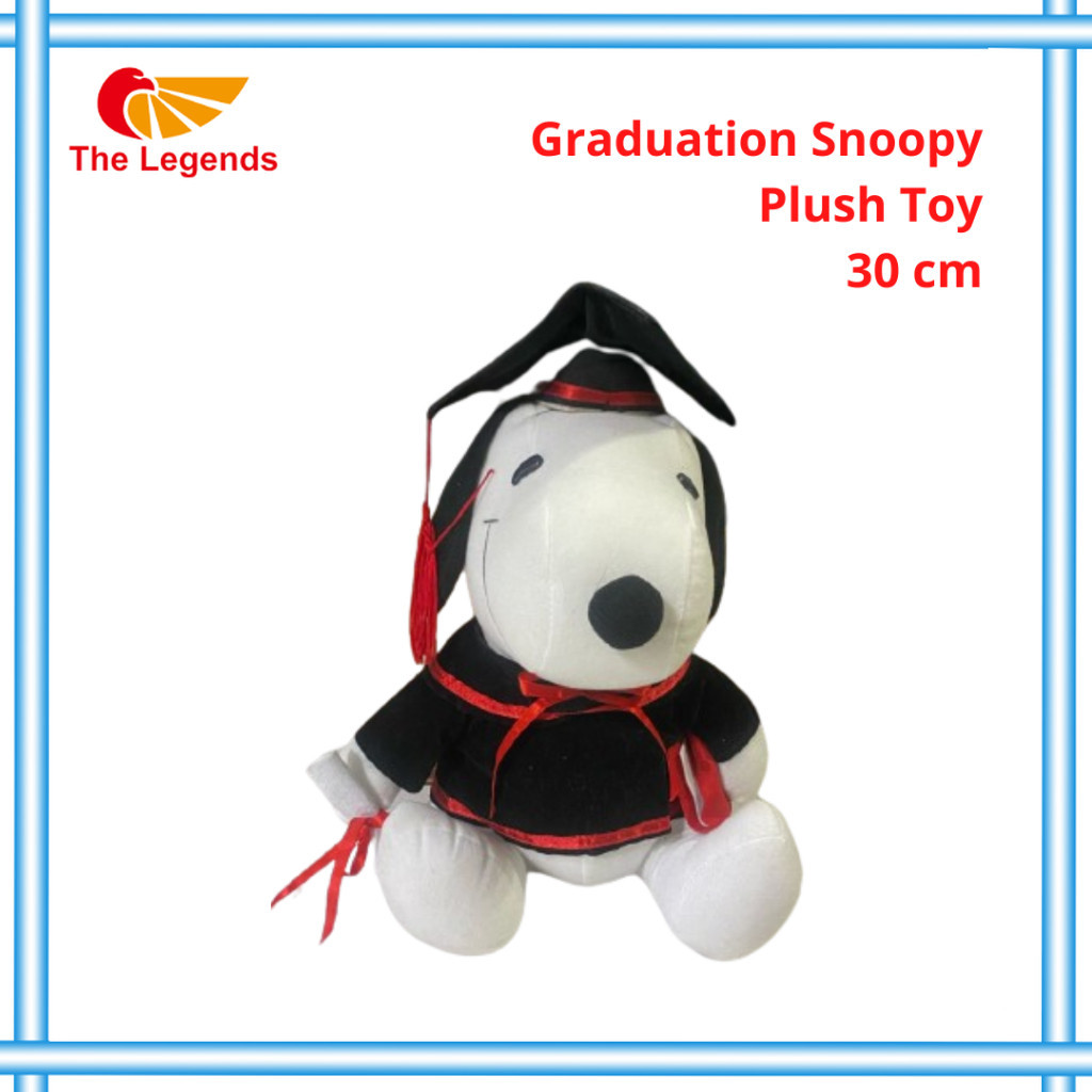 Graduation Snoopy Plush Stuffed Toy 30cm Snoopy Dog With Graduation ...