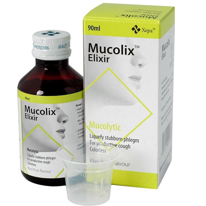 MUCOLIX ELIXIR 90ML / SIRAP PECAH KAHAK UNTUK KANAK - KANAK & DEWASA ...