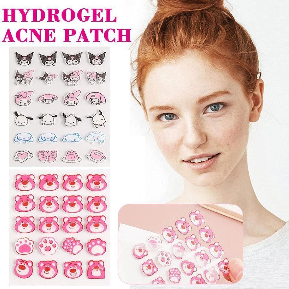16pcs/20pcs/24pcs Acne Patch Cute Cartoon Hydrocolloid Facial Spot Acne ...
