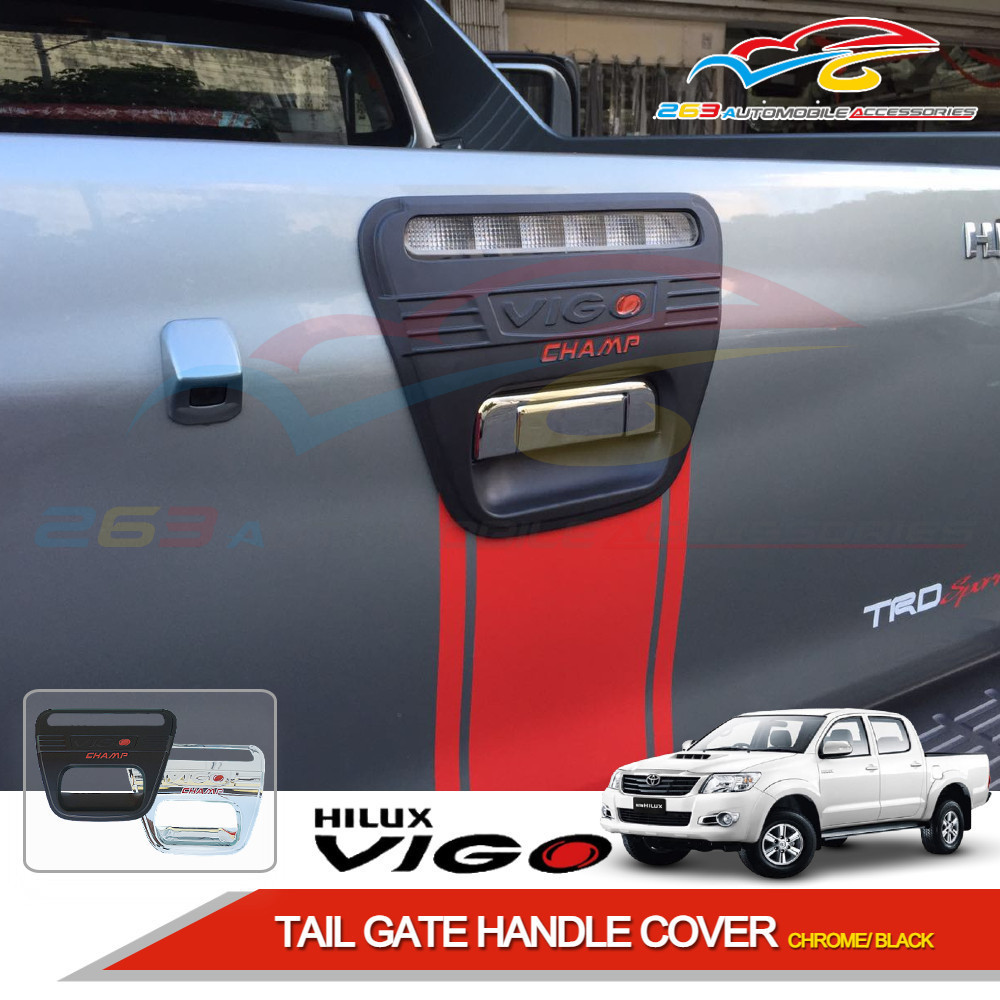 TOYOTA HILUX VIGO 2005-2015 TAILGATE INSERT TAIL GATE HANDLE COVER WITH ...