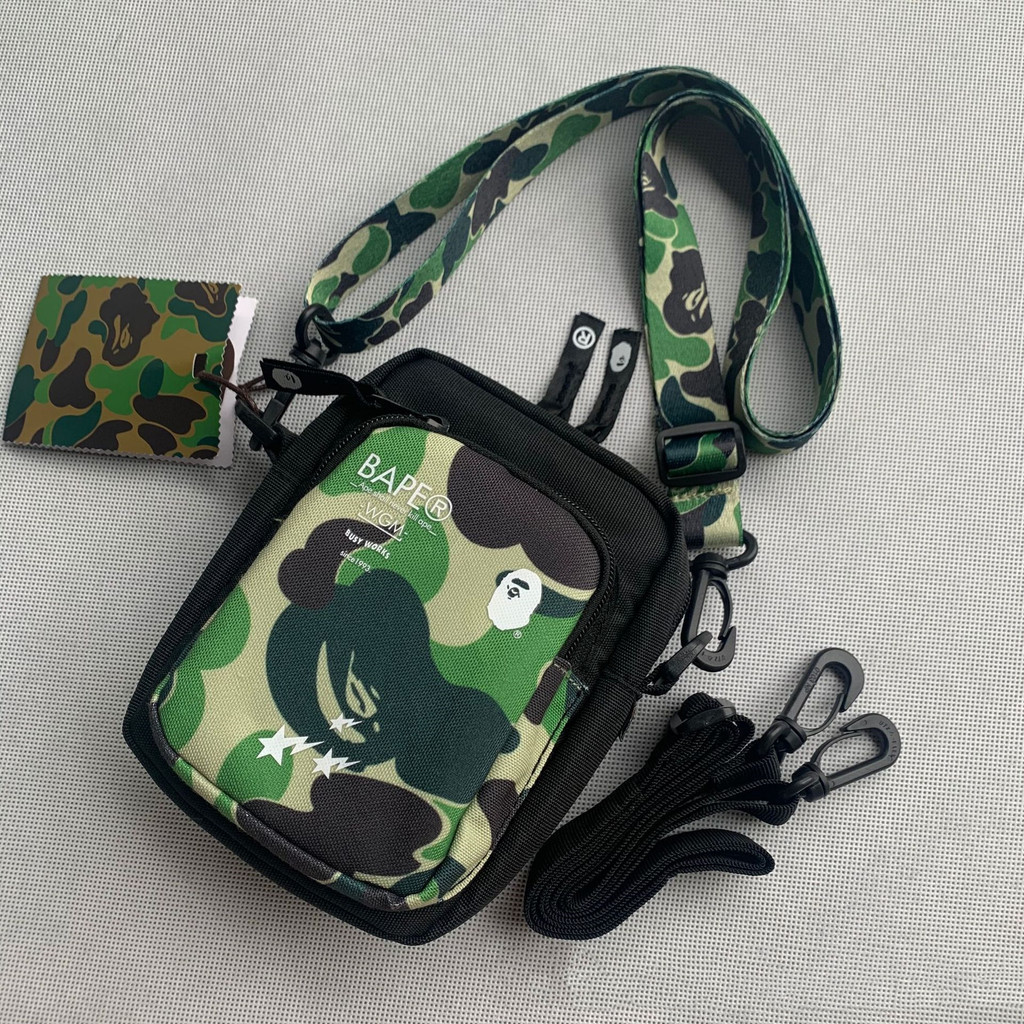Bape Shoulder Bag Zipper Bag Mobile Phone Bag Messenger Bag Multi ...